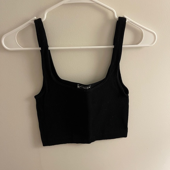Zara | Tops | Zara Basic Black Cropped Tank | Poshmark